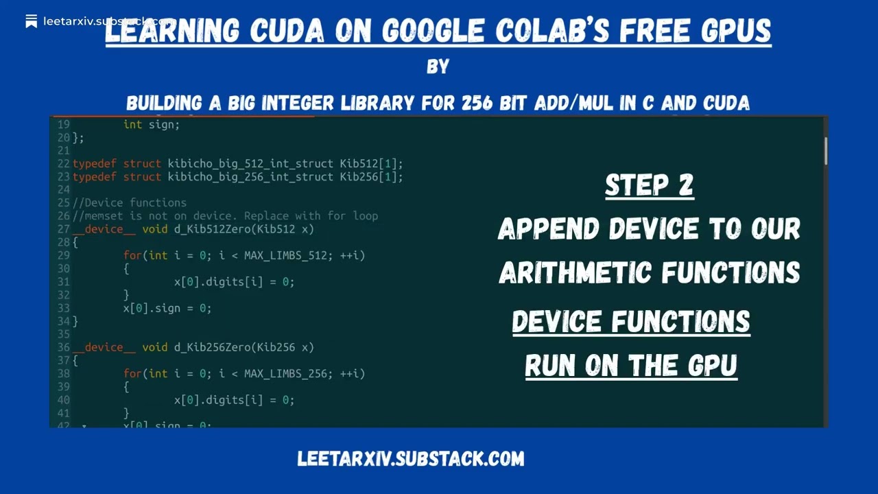 Building a CUDA GPU Big Integer Library from Scratch
