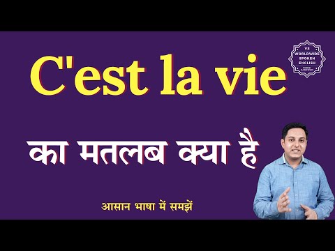 C'est la vie meaning in Hindi | C'est la vie ka matlab kya hota hai | English to hindi