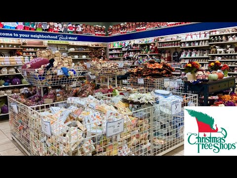 CHRISTMAS TREE SHOPS CHRISTMAS DECORATIONS FALL HOME DECOR SHOP WITH ME SHOPPING STORE WALK THROUGH