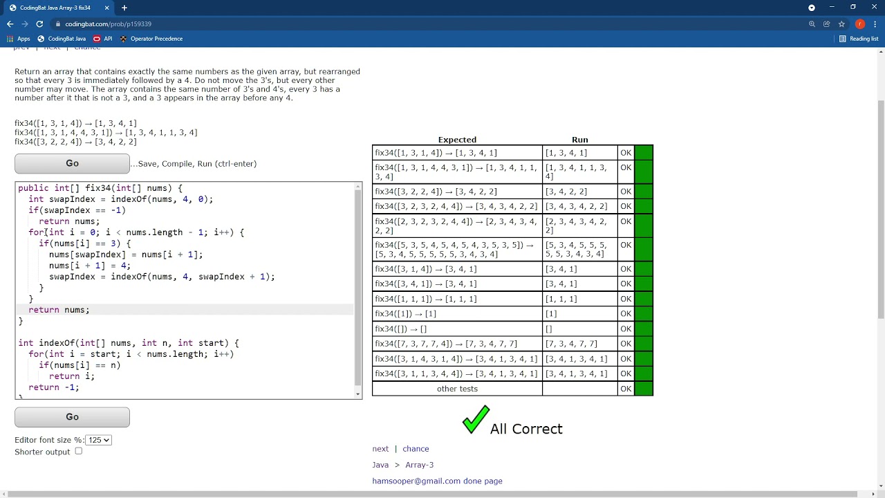 CodingBat Walkthrough: Array-3
