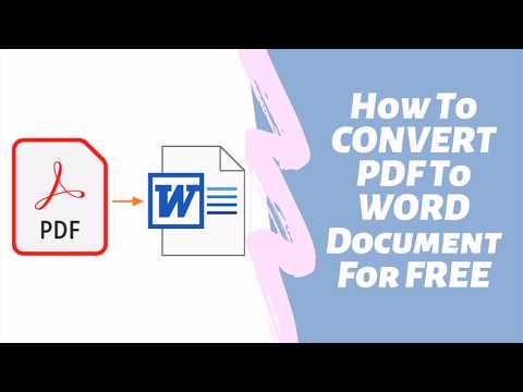 How To Convert PDF To Word ONLINE For FREE