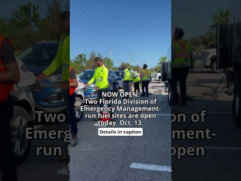 Two FLSERT-run fuel sites are open in Sarasota County from 7 a.m. to 7 p.m.