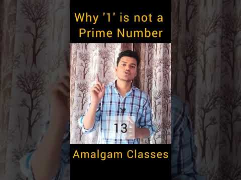 Why 1 is not a Prime Number | Amalgam Classes