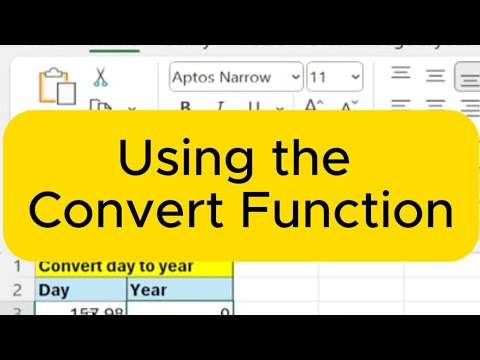 Convert days to Years in Excel