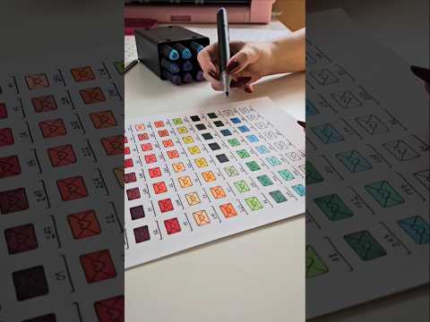 Get this printable swatch chart for FREE on my website 😍❤️ #coloring #swatches #coloringbooks #art