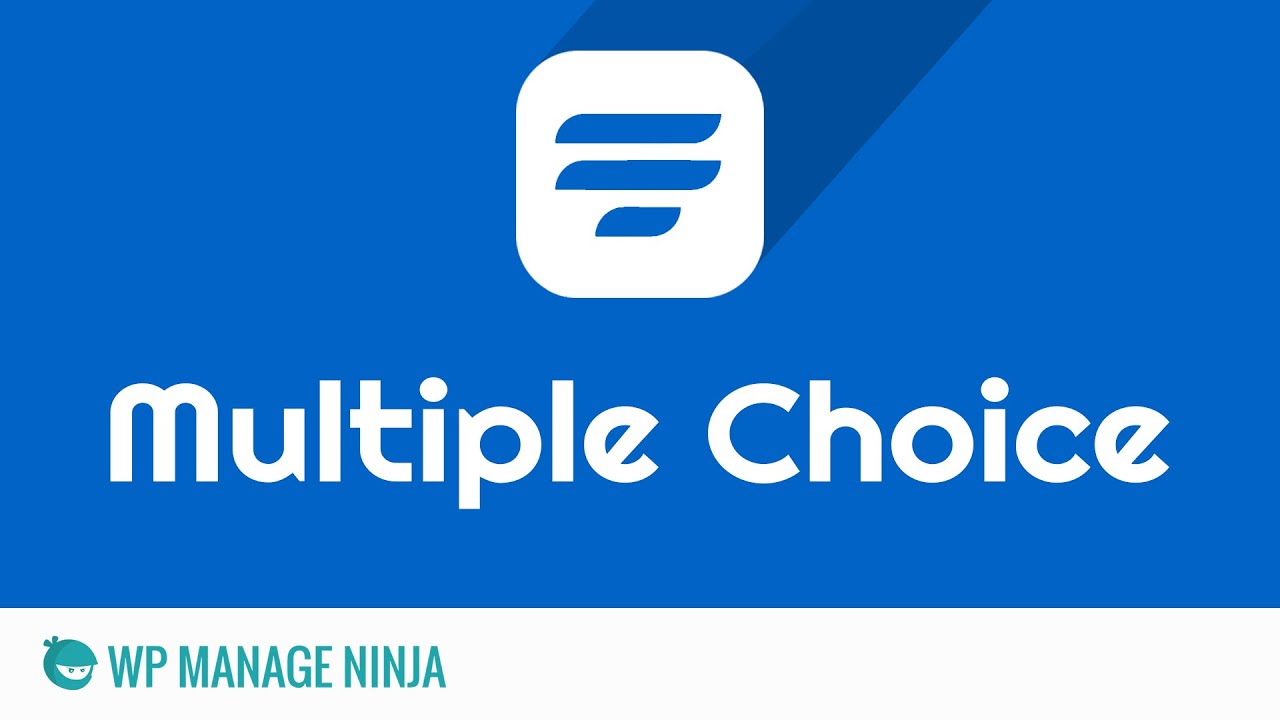 Multiple Choice Field in WP Fluent Form WordPress Plugin