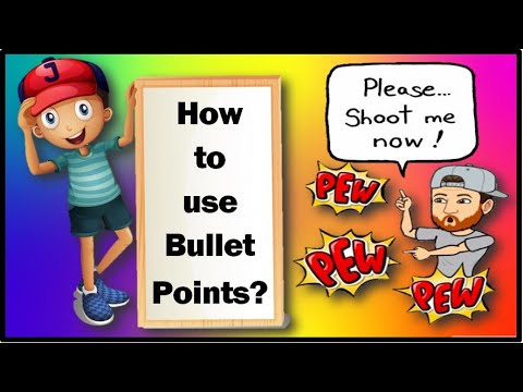 Bullet Points || How to Use Bullet Points? || Why Use Bullet Points?