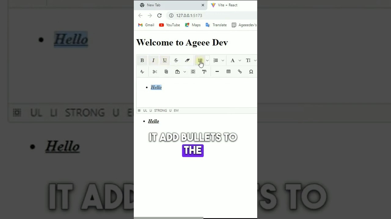 How to add WYSIWYG Text Editor to your React.js project #coding #shorts #tutorial #viral