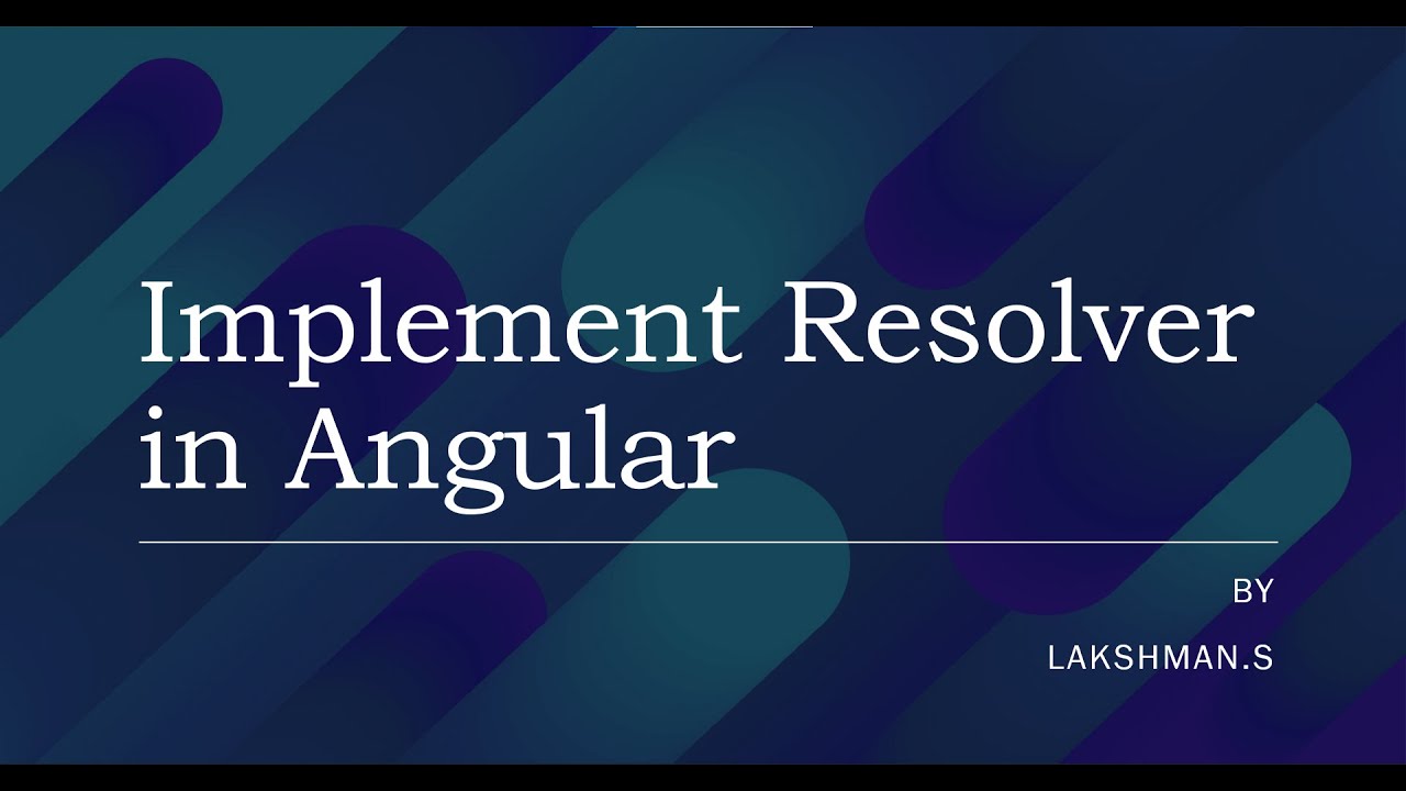 Implement Resolver in Angular