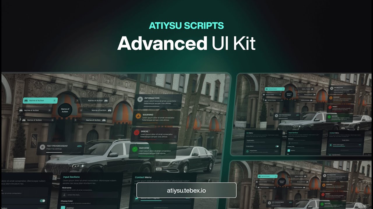🖥️ ATY UI Kit v2 – Modern FiveM UI System | Notifications, Menus, Dialogs & More