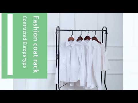 European Modern Metal Iron Portable Coat Rack Stand Black Clothing Hanger Stand Rack Clothes