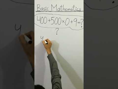 😳 CLEAN BASIC MATHEMATICS 400+500×0+9=? #Shorts