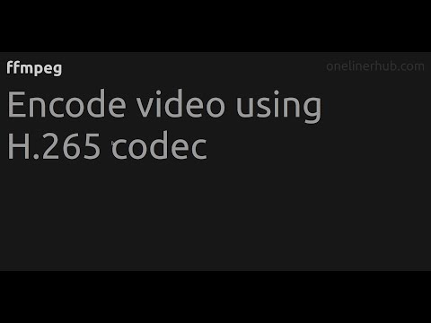 Encode video using H.265 codec #ffmpeg