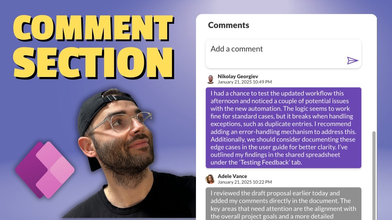 Comment Section  in Power Apps