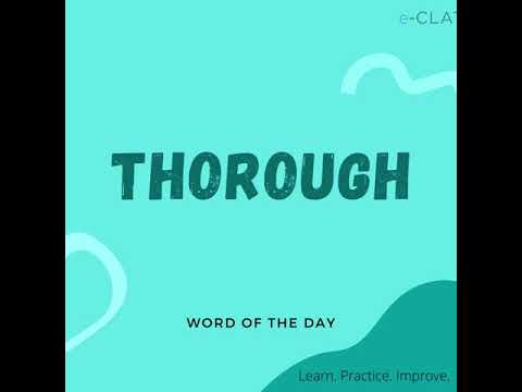 THOROUGH | Word meaning | Word of the Day 89