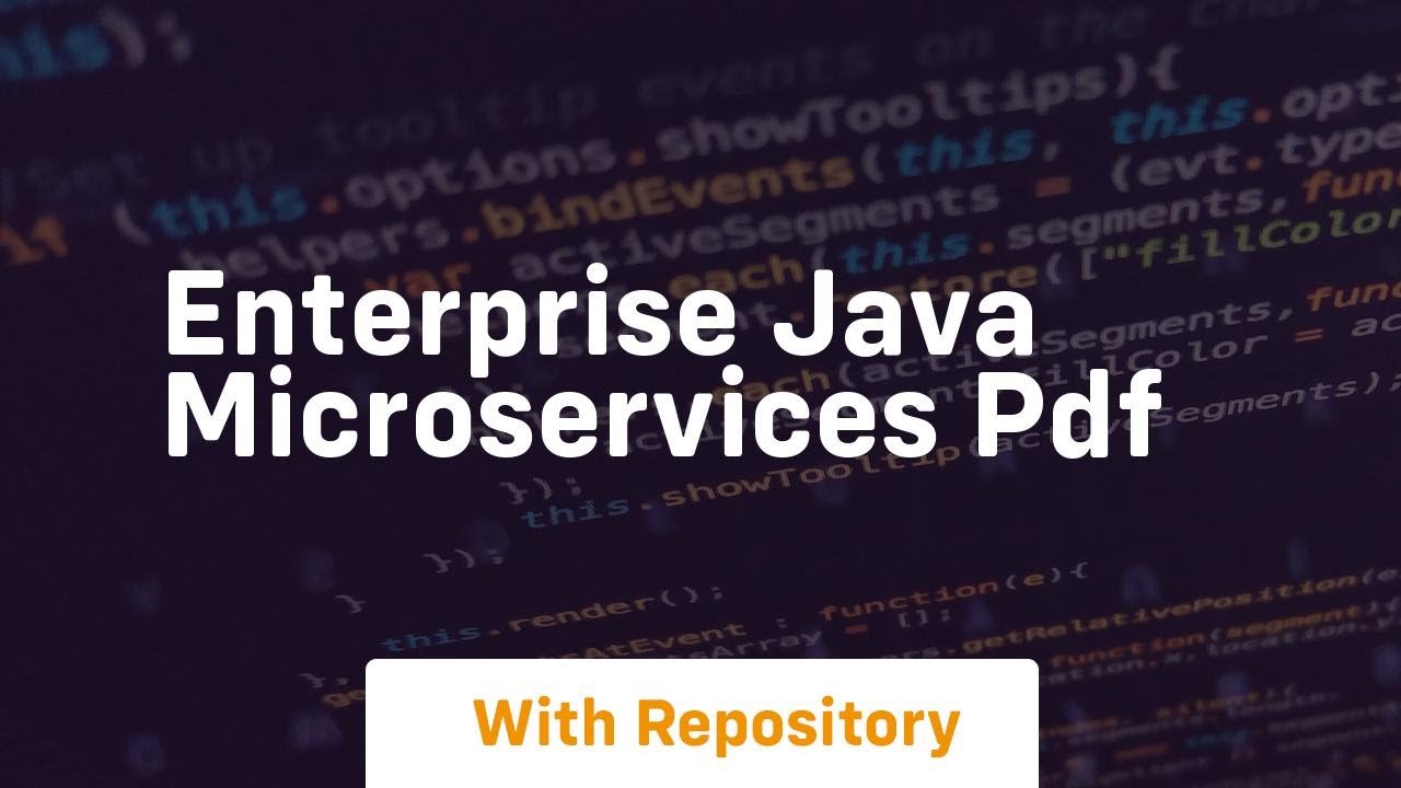 enterprise java microservices pdf