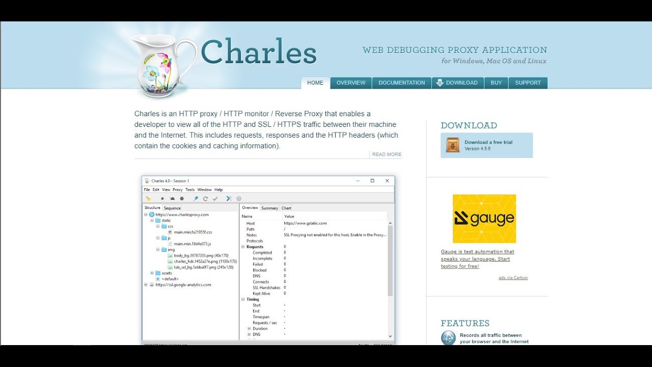 Charles proxy first tools  No caching and Block Cookies