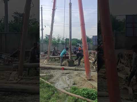 Tremie Pipe Lowering In Progress #piles #boredpile #construction #percussion