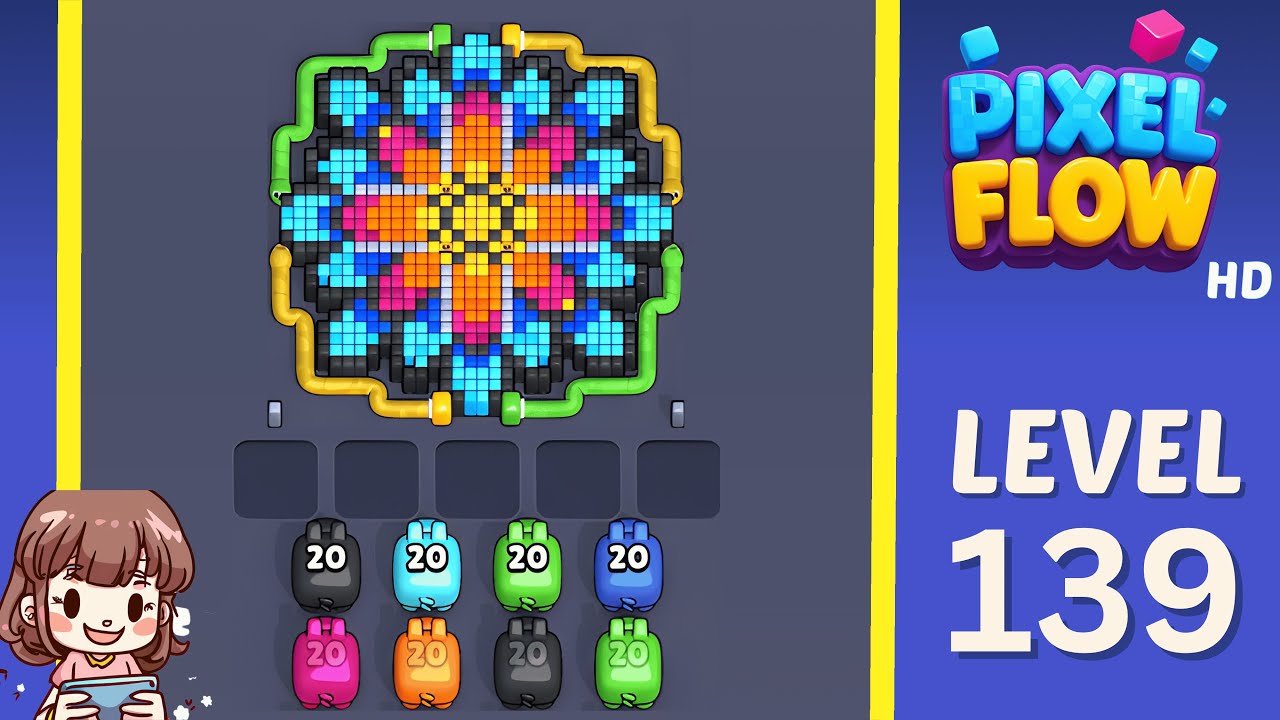 Pixel Flow Level 139 Solution Walkthrough