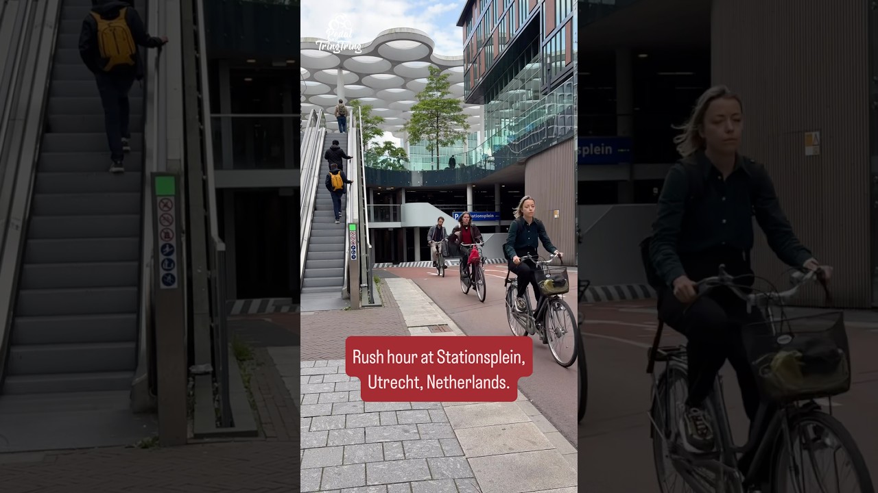 Stationsplein, world's largest bike parking garage in Utrecht, Netherlands. #stationsplein #utrecht