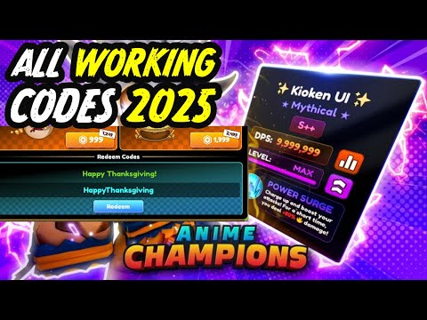 Anime Champions Simulator Codes January 2025 ????*NEW* Roblox Anime Champions Simulator Codes UPDATE