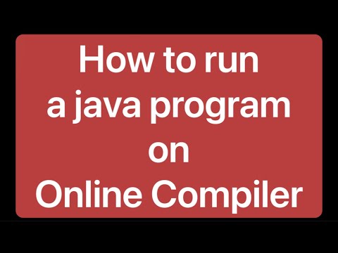 How to run java program on online compiler