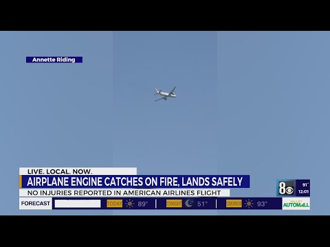 American Airlines plane makes emergency landing in Las Vegas because of smoke coming from engine