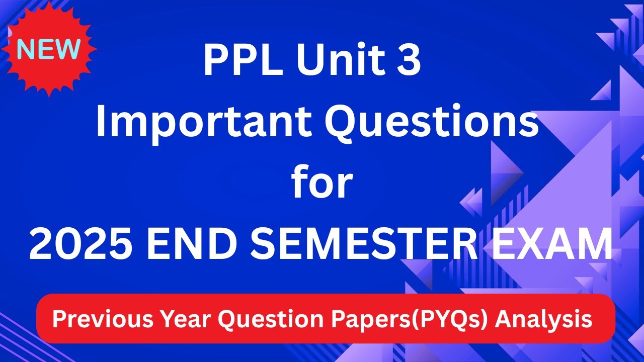 ppl unit 3 important questions |  ppl unit 3 one shot
