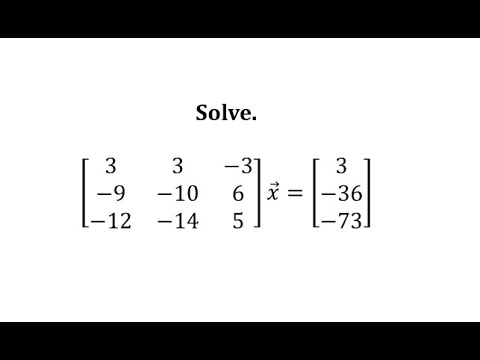 Solve a Matrix Equation for Vector X using Technology | Math Help from ...