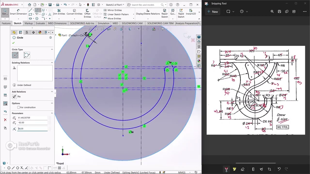 Solidworks Chapter 1 : Basic 2D Sketching