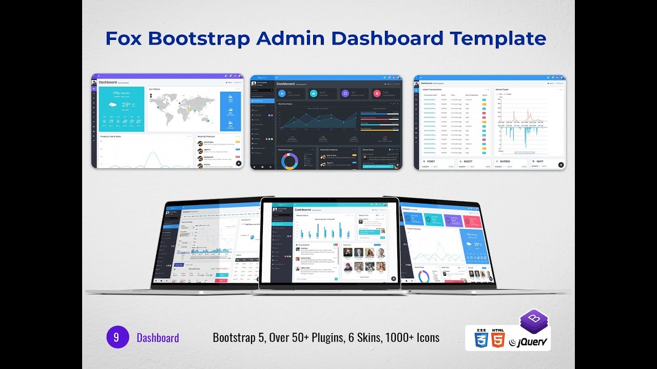 Wonderful Dashboard Design by Fox Bootstrap Admin Template