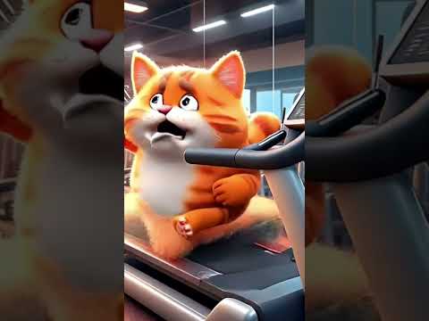 Fat Cat vs Treadmill – Guess Who Won?🤯 #cat #catshorts #funny