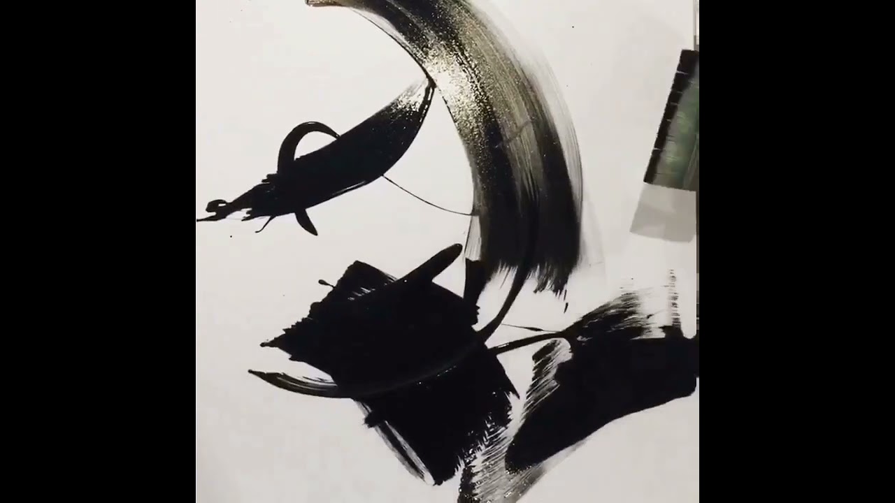 How to Start a Black and White Abstract Painting