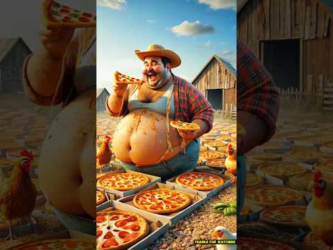 Hungry Man Is eating a truck of Noodles #ai #chicken #food