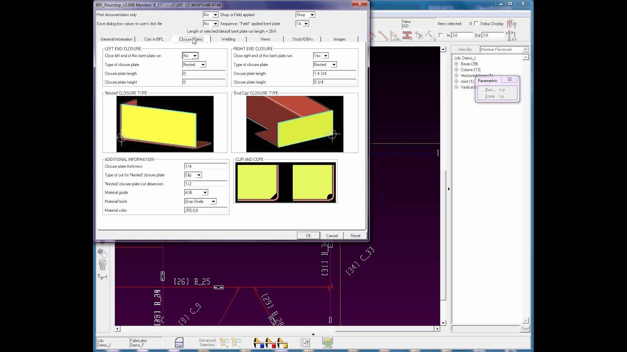 Lesson 18 (Parametric Run) - How/2 Get Started in SDS/2 v7.2