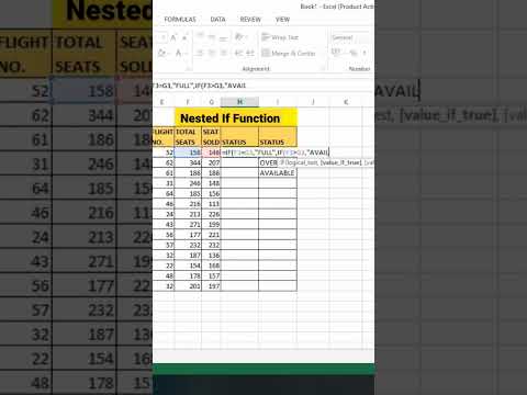 Nested If Function,,,#excel