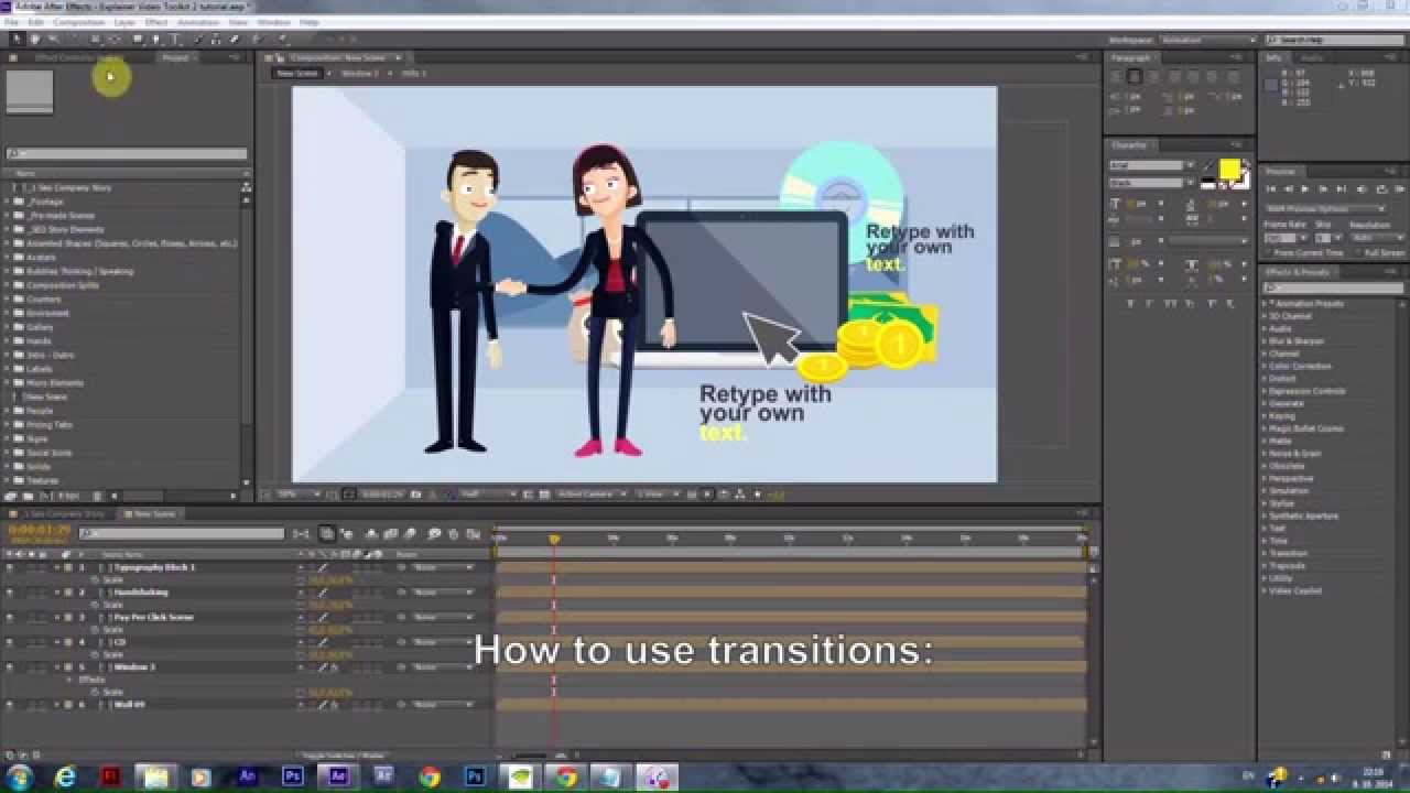Explainer Video Toolkit 2 Tutorials - 14 Transitions