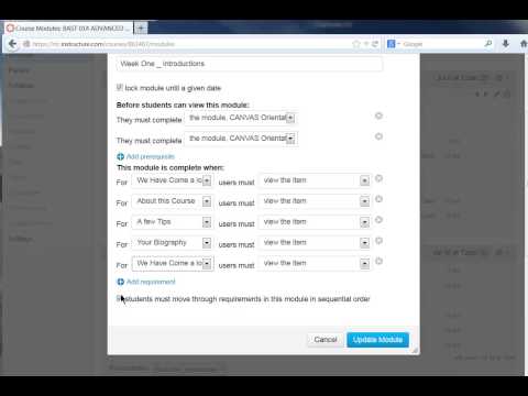Canvas Modules and Assignments - Part 1