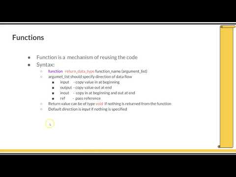 Course : Systemverilog Verification 1: L7.1 : Systemverilog Functions and Tasks