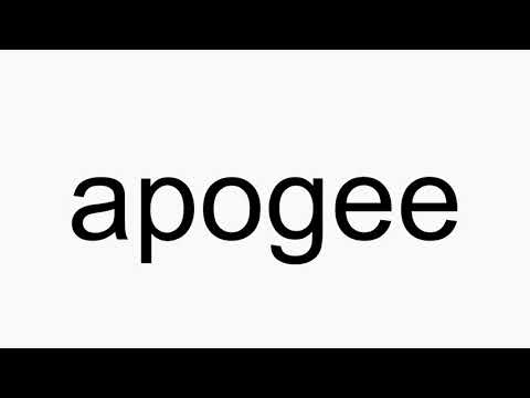 How to pronounce apogee