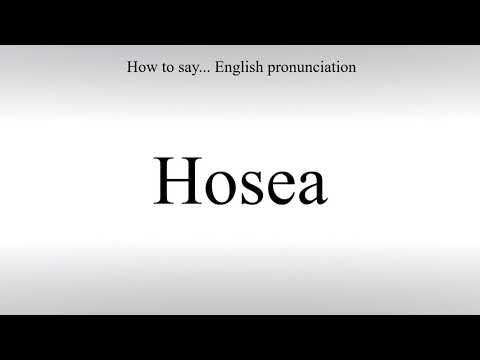 How To Pronounce Hosea - How To Say: American pronunciation