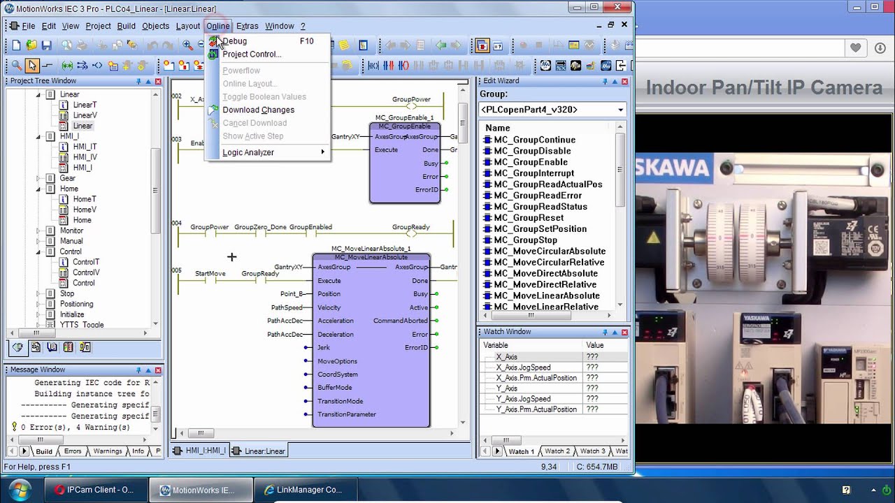 Programming Linear Moves (PLCopen Part 4 - Coordinated Motion)