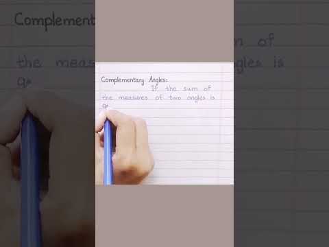 Define Complementary Angles #shorts