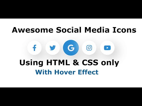 Social Media icons design using HTML and CSS ONLY (2020) | Fontawesome awesome 5 icons