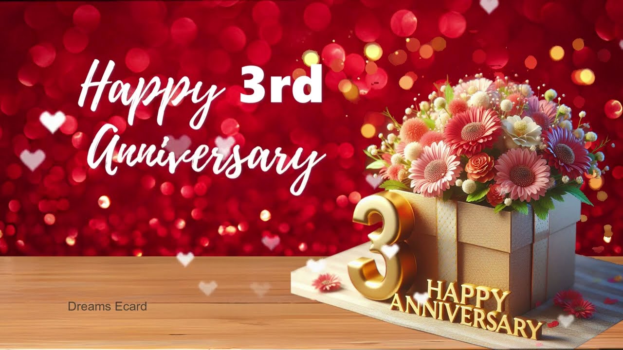 Happy 3rd Anniversary Wishes | Best 3rd Anniversary Wishes for Couple #shorts