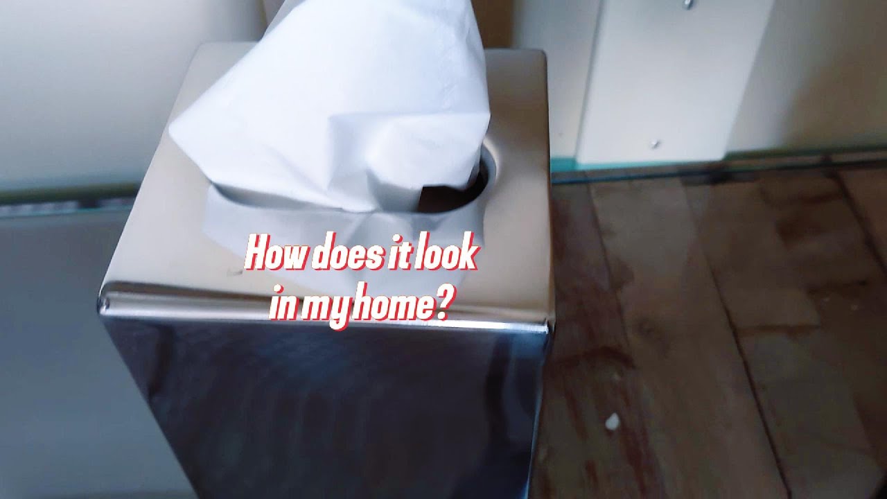 How does this Sumnacon Square Stainless Steel Tissue Box Cover look in my home?