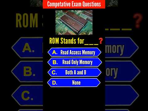 π©βπ»ROM Stands For ? || General knowledge for all competative example || #gkquiz #shorts #computer