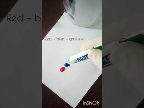 Red + blue + green = || colour mixing π #painting #drawing #art #shorts