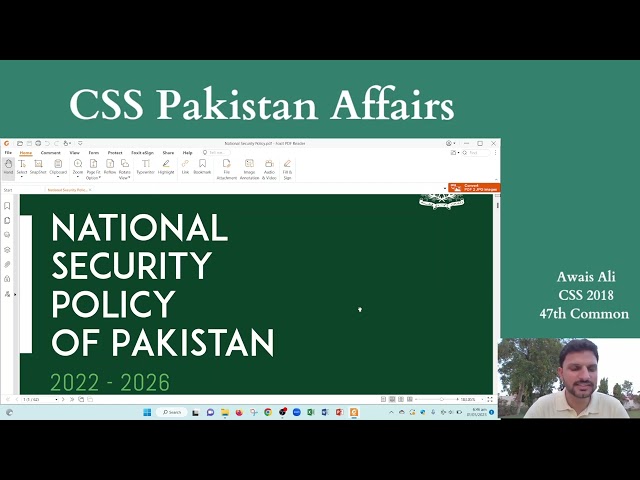 Analysis of Pakistan's National Security Policy: A Comprehensive ...