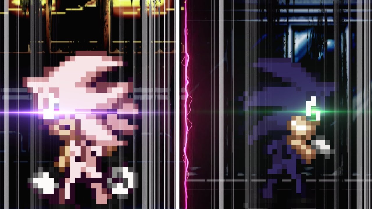 Sonic black transforms into super sonic rose (Remake)